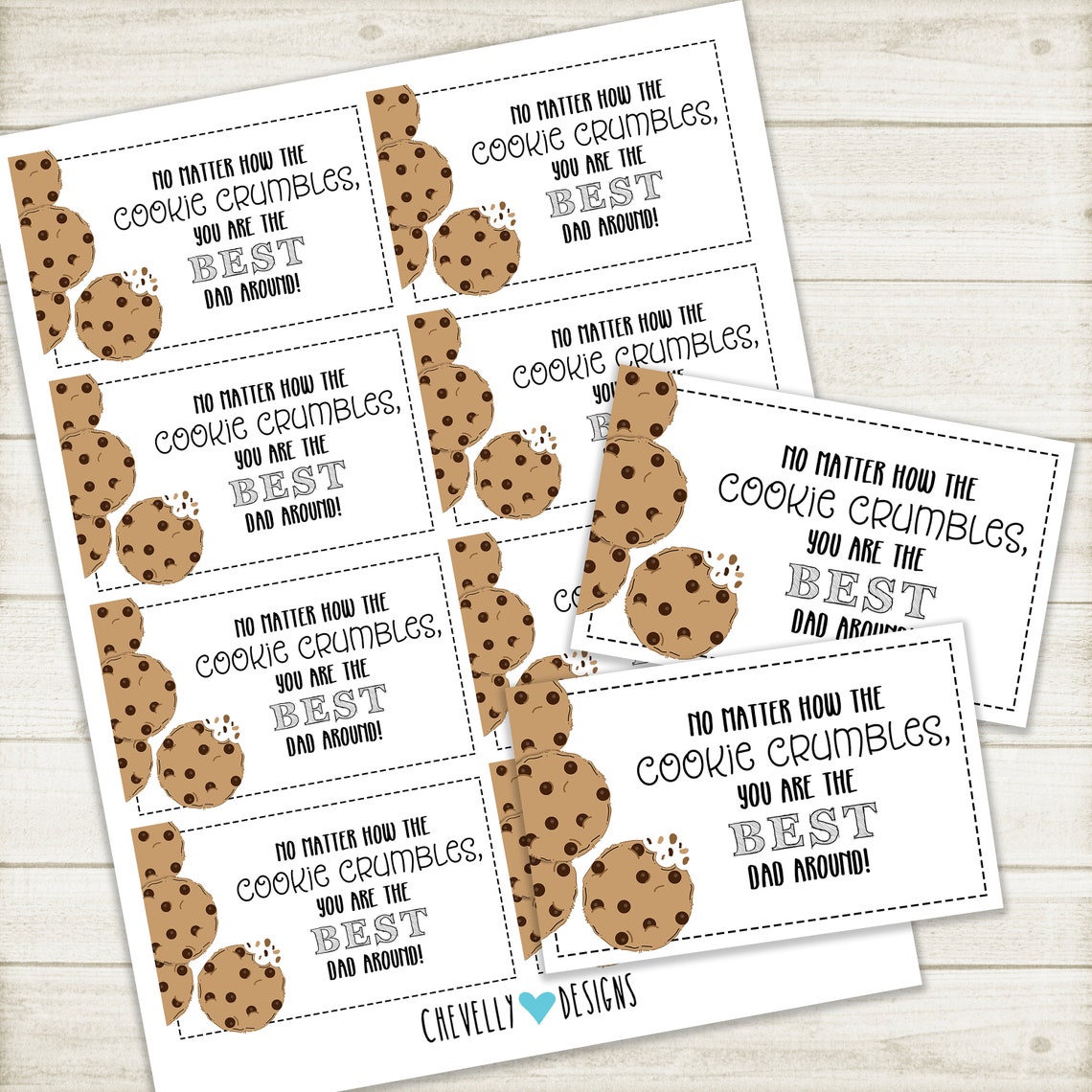 Printable Cookie Gift Tags for Dad Father's Day Gift - Etsy