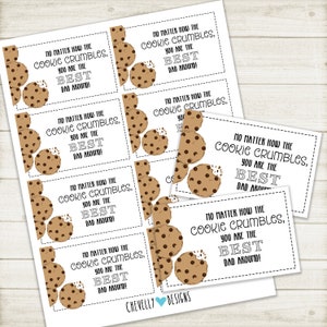Printable Cookie Gift Tags for Dad | Father's Day Gift Tags | HT051 ...