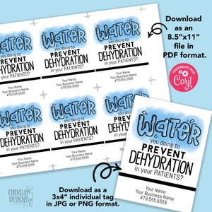 EDITABLE - Water You Doing to Prevent Dehydration - Printable Patient ...