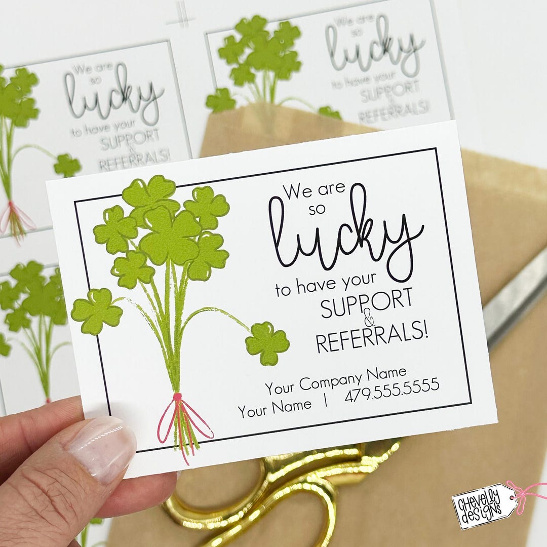 Editable Printable Referral Gift Tags, so Lucky to Have Your Support ...