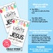 EDITABLE Jesus, Light of the World Printable String of Christmas Lights ...