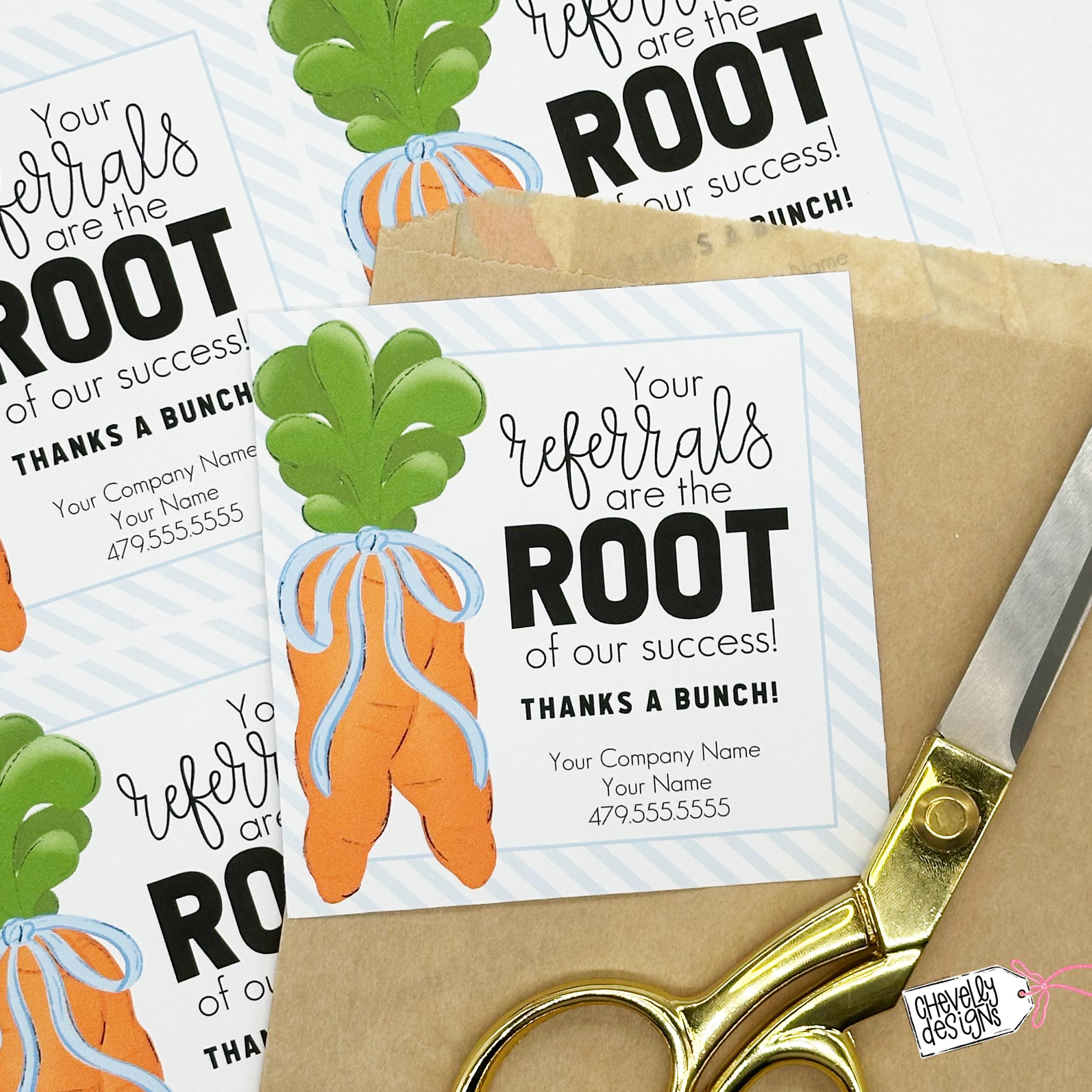 Editable Printable Referral Marketing Gift Tags, Your Referrals Are the ...