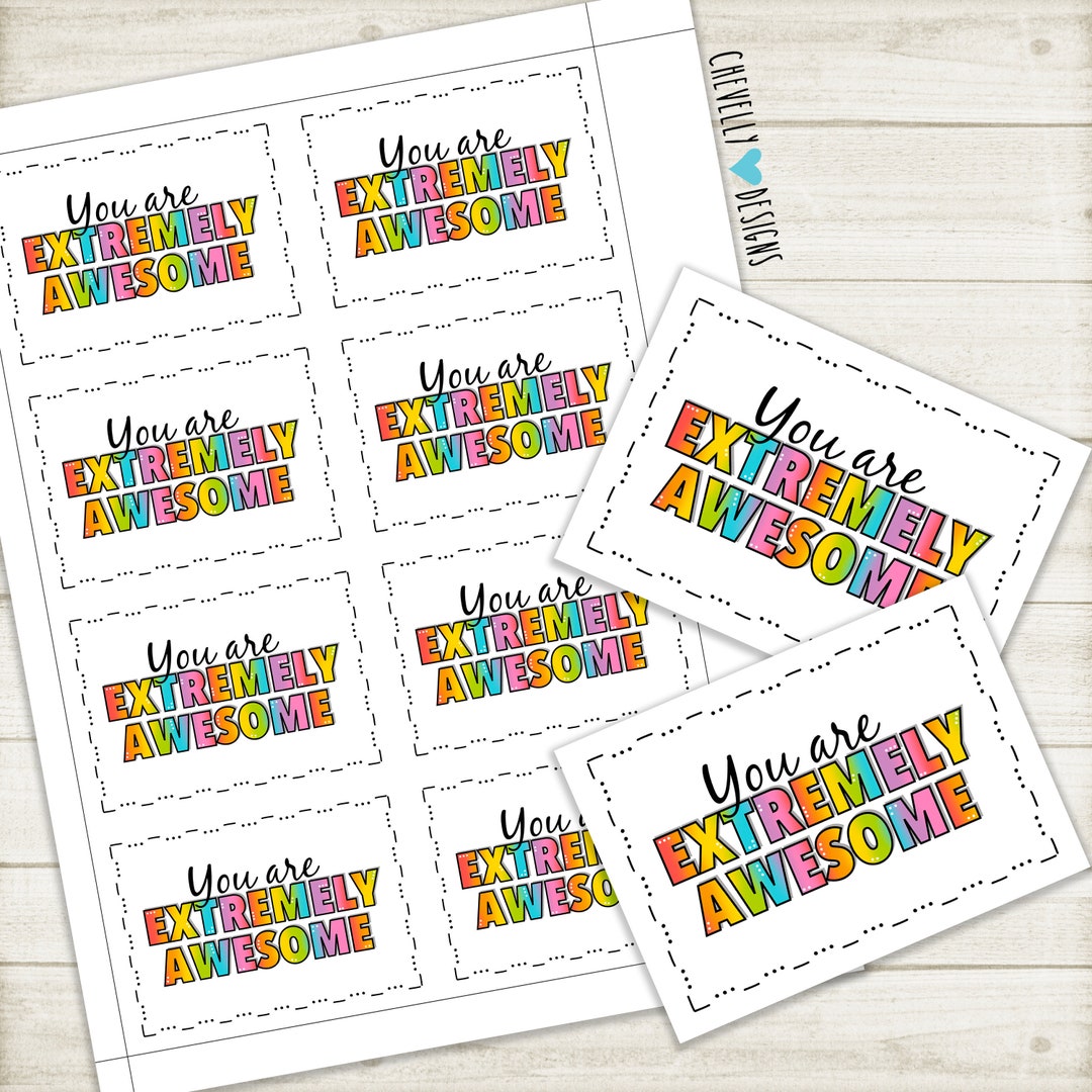 Printable - You Are Extremely Awesome - Gift Tags | Printable - Instant ...