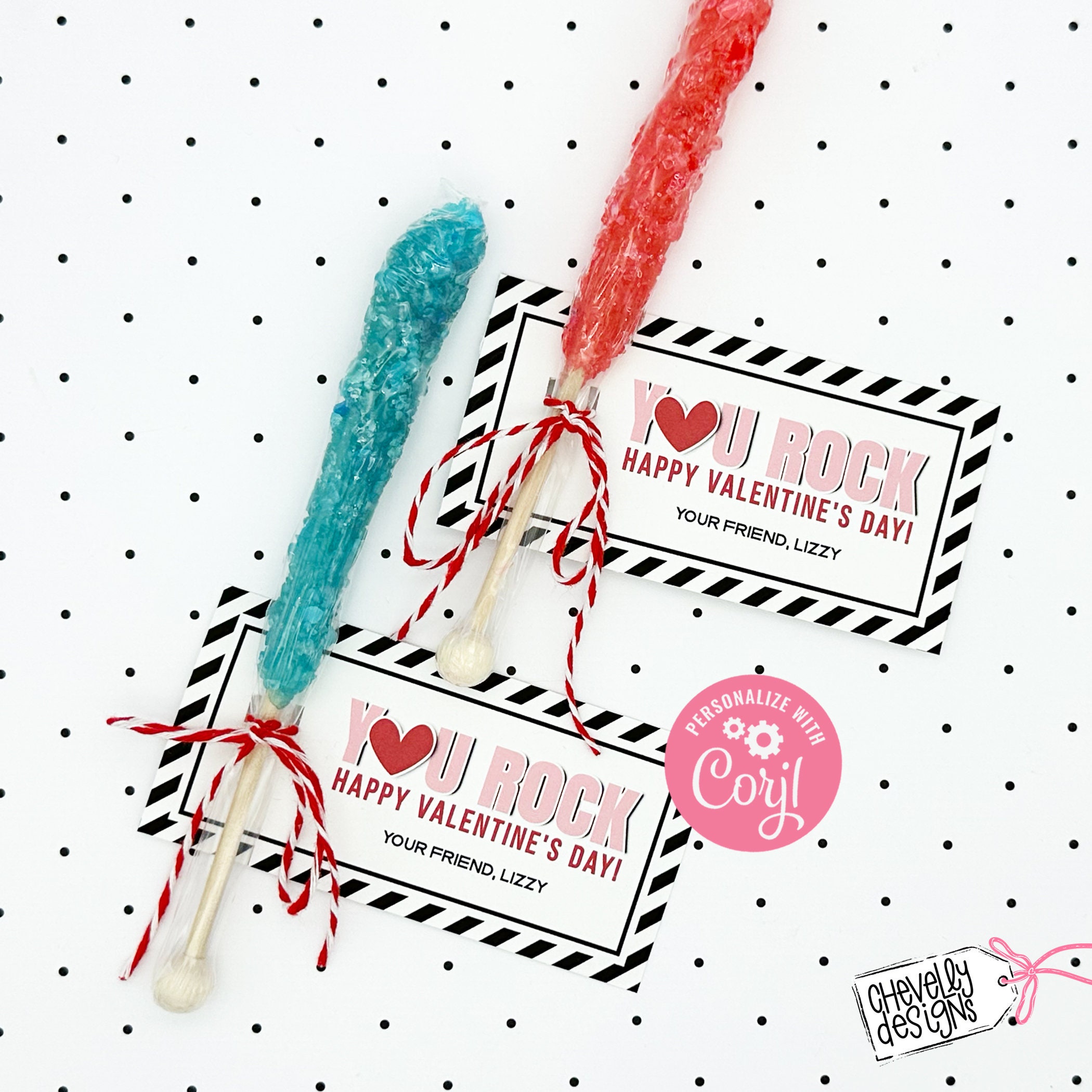 Rock Candy Printable Valentine Labels Valentines Day Hersheys Candy