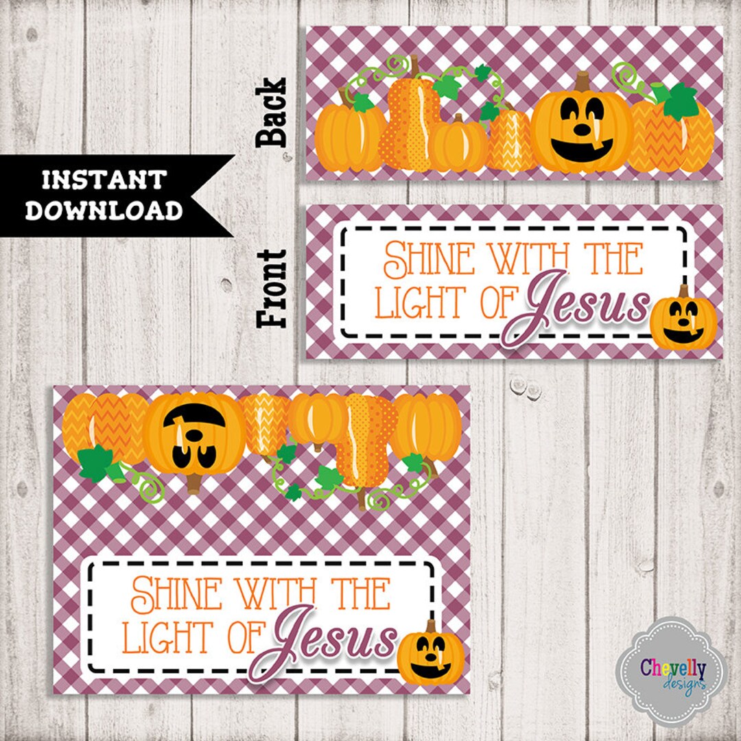 INSTANT DOWNLOAD Shine With the Light of Jesus Halloween - Etsy