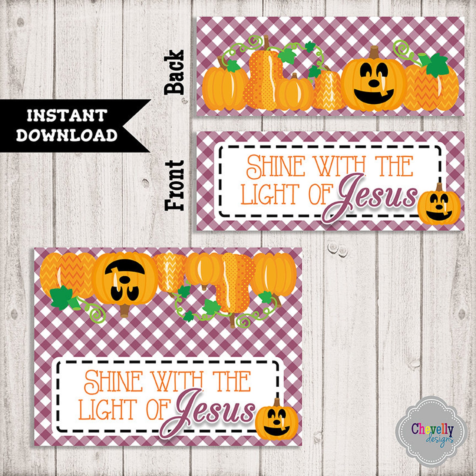 INSTANT DOWNLOAD Shine With the Light of Jesus Halloween - Etsy
