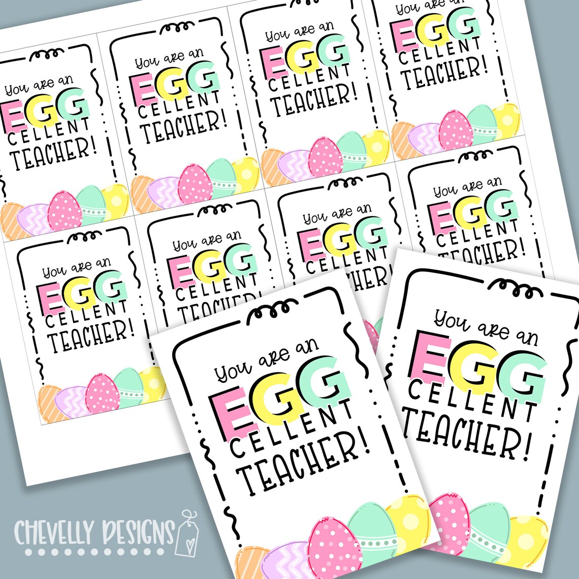 Printable Egg-cellent Teacher Easter Gift Tags - Etsy