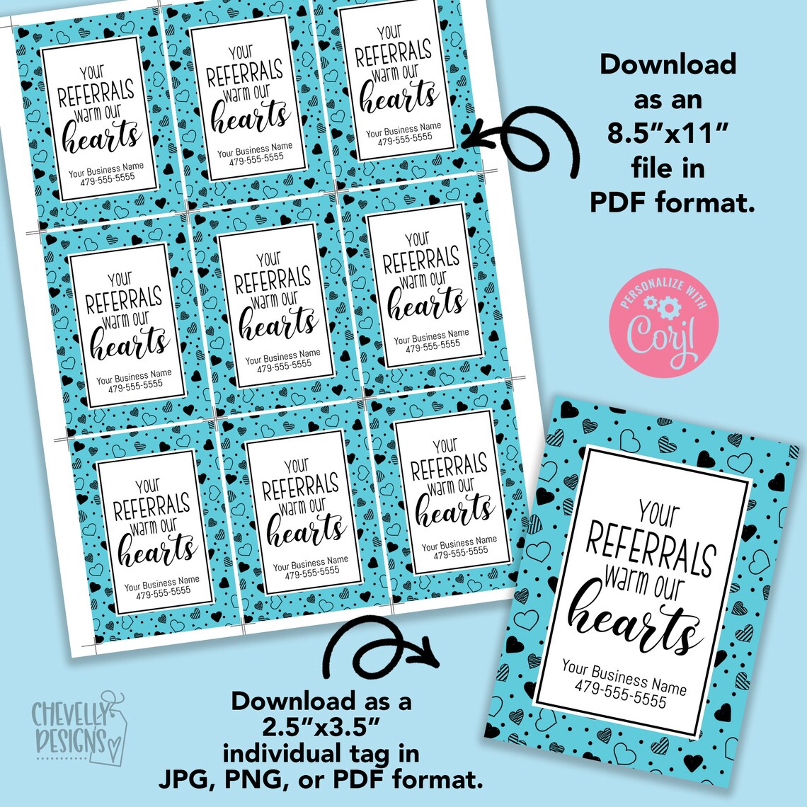 Editable Your Referrals Warm Our Hearts Gift Tags - Etsy