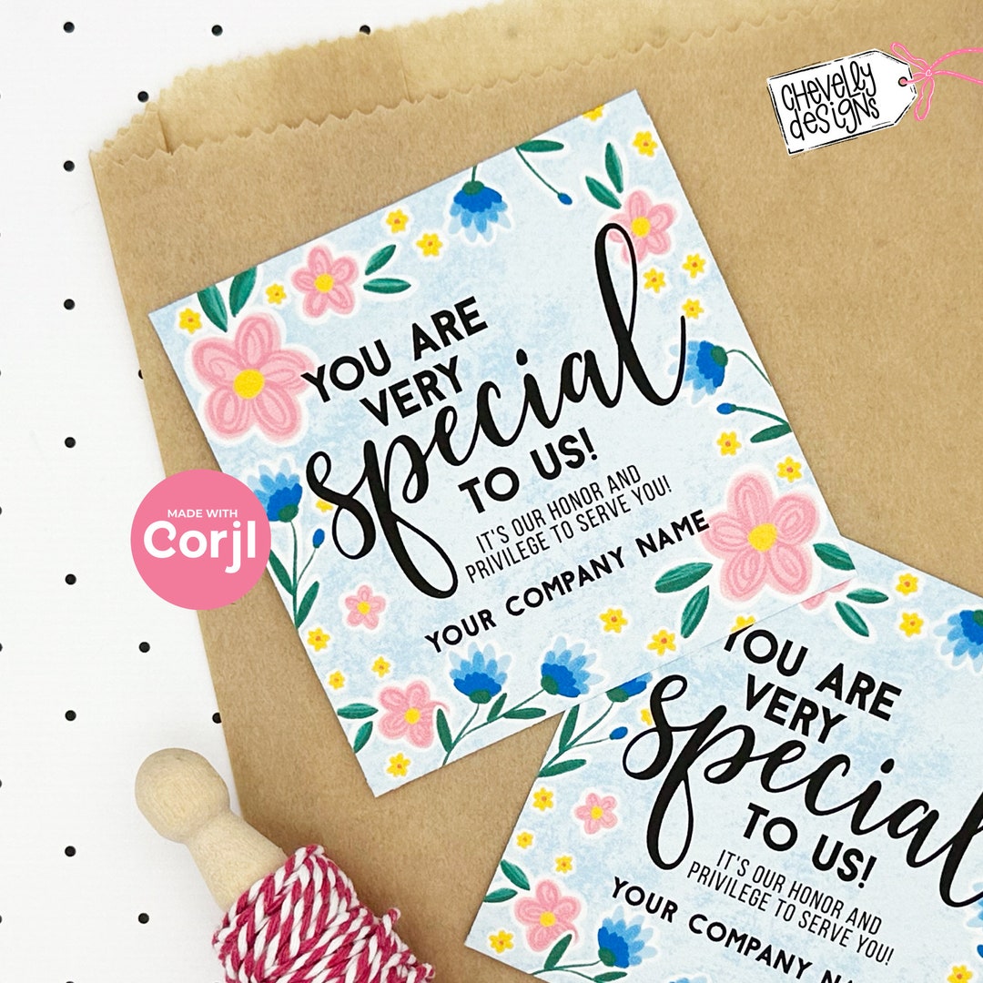 EDITABLE - You Are Special to Us - Client Appreciation - Referral ...
