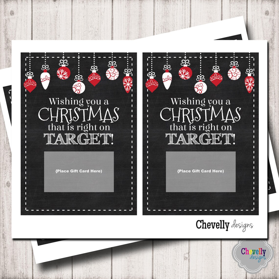 Target Christmas Gift Card Printable INSTANT DOWNLOAD - Etsy