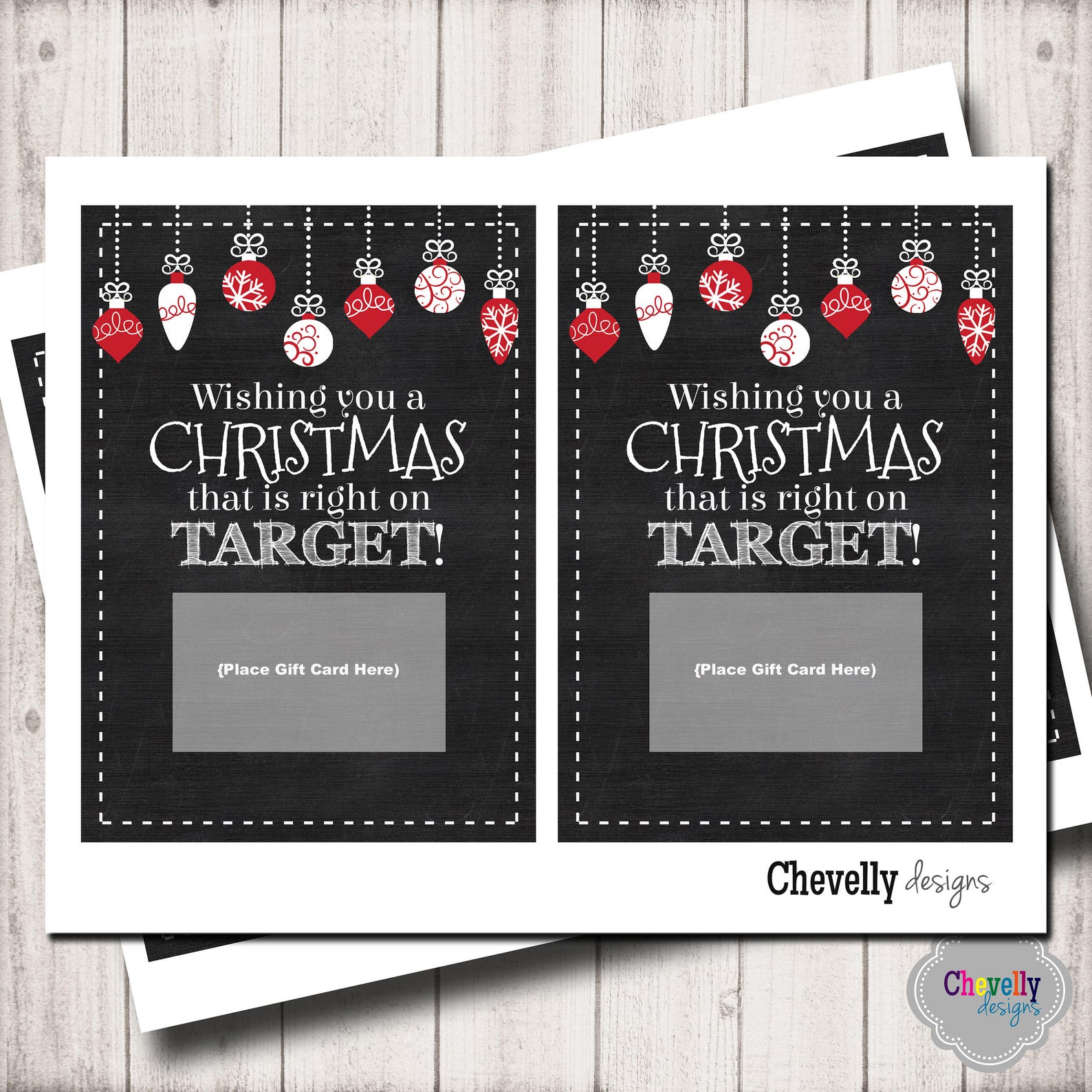 Target Christmas Gift Card Printable INSTANT DOWNLOAD | Etsy