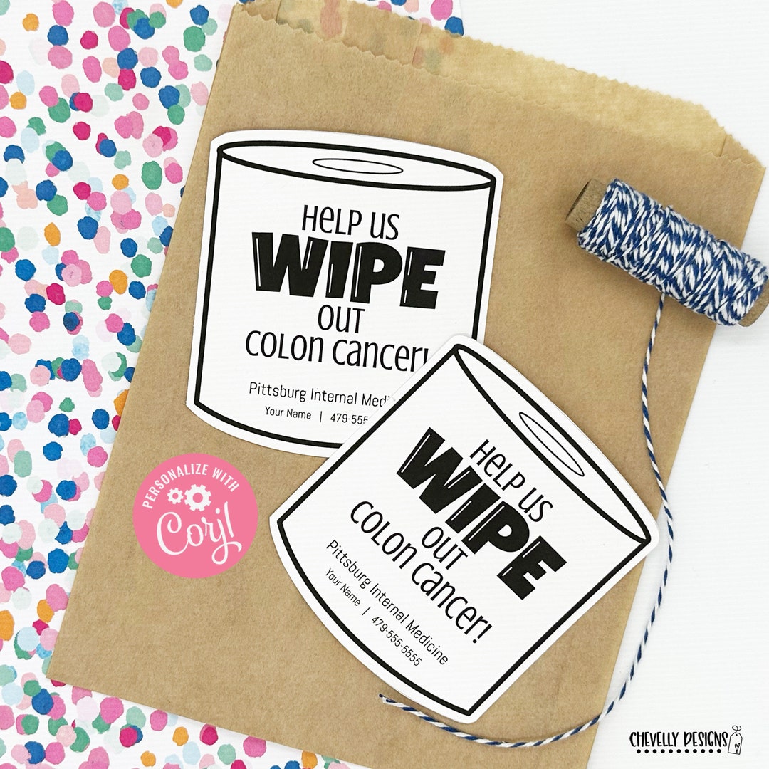 EDITABLE - Help Us Wipe Out Colon Cancer - Printable Business Referral ...