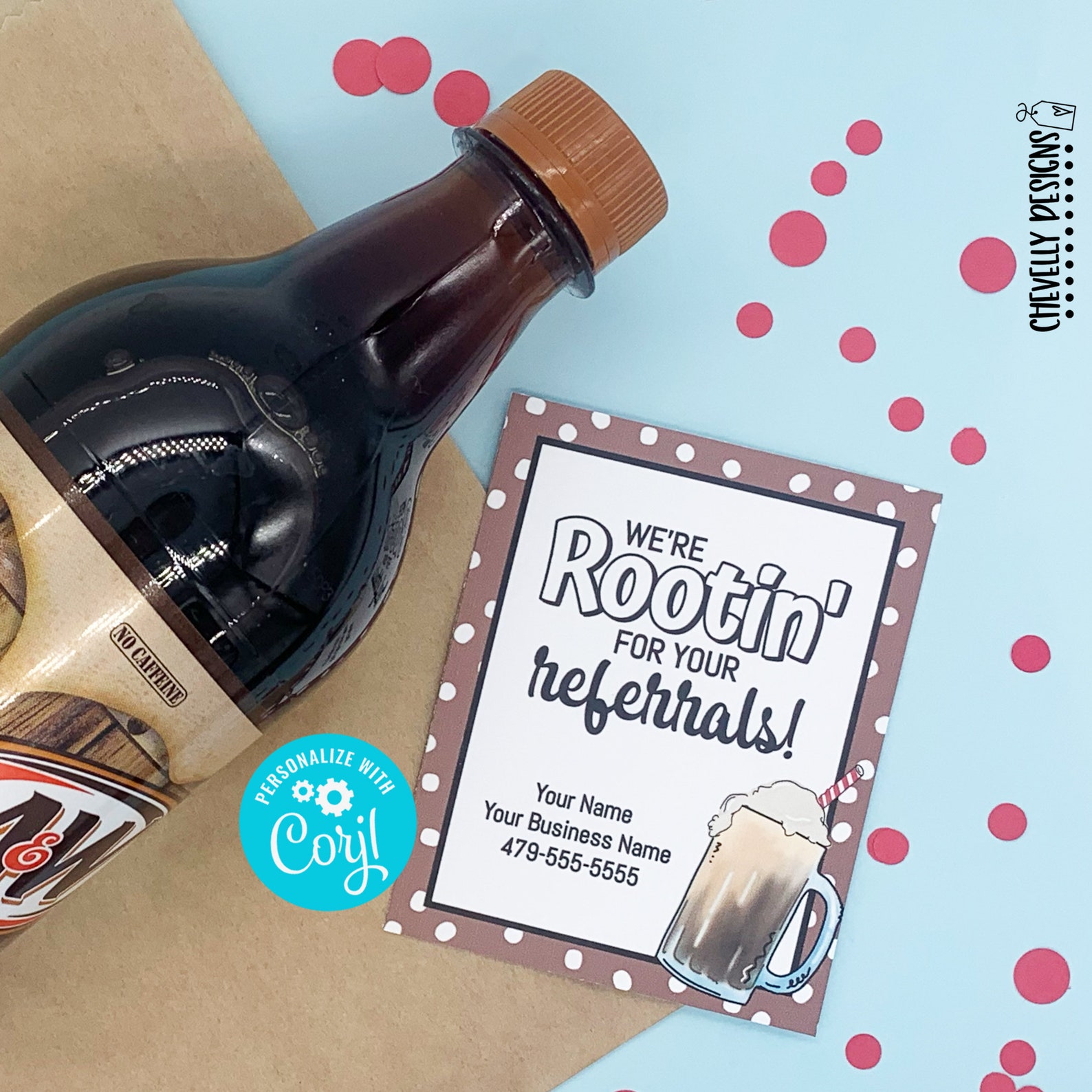 Editable Rootin for Your Referrals Root Beer Gift Tags - Etsy