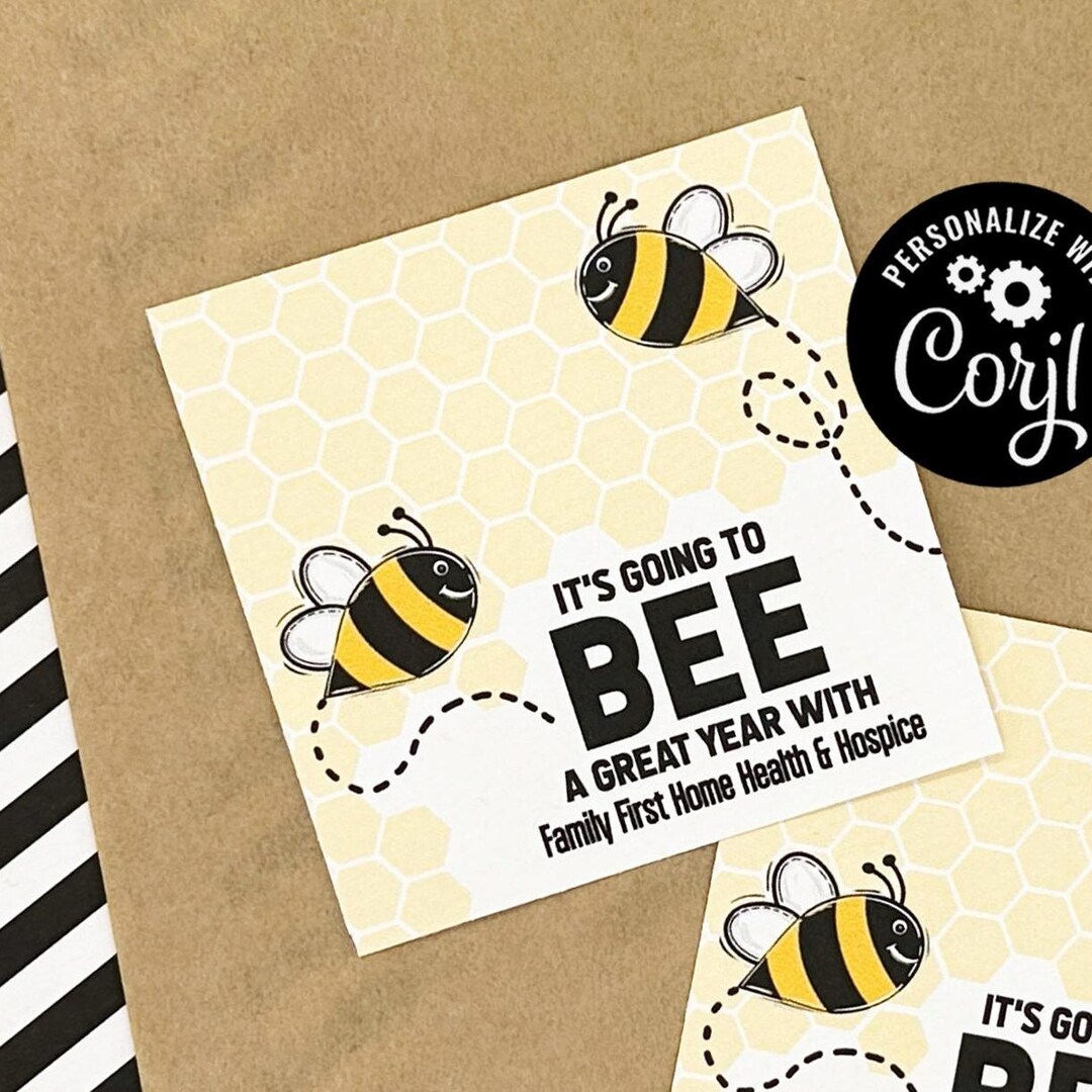 EDITABLE - It's Going to Bee a Great Year - Referral Gift Tags ...