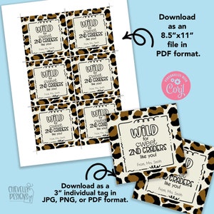 EDITABLE - Wild for Sweet Students - Leopard Print Gift Tags ...