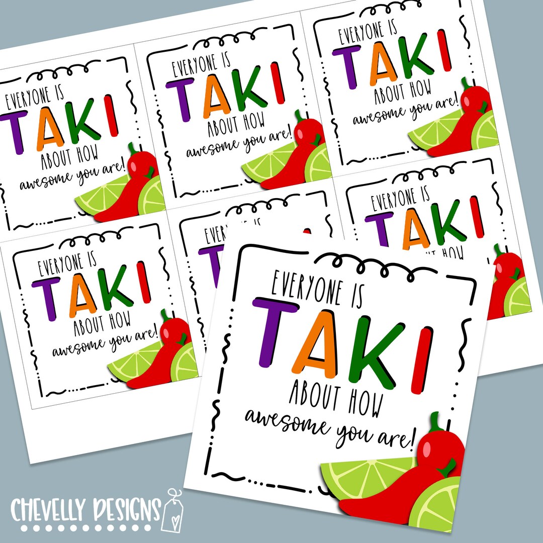 Printable You Are Awesome Takis Appreciation Gift Tags Instant Digital ...