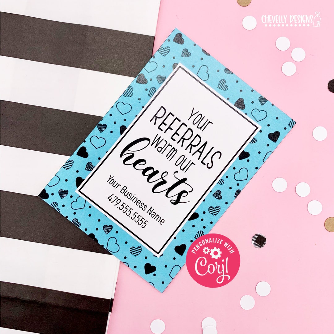 Editable Your Referrals Warm Our Hearts Gift Tags Printable Digital ...