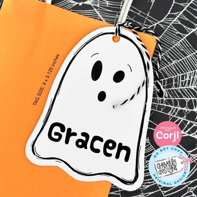 Halloween Name Tags - Etsy