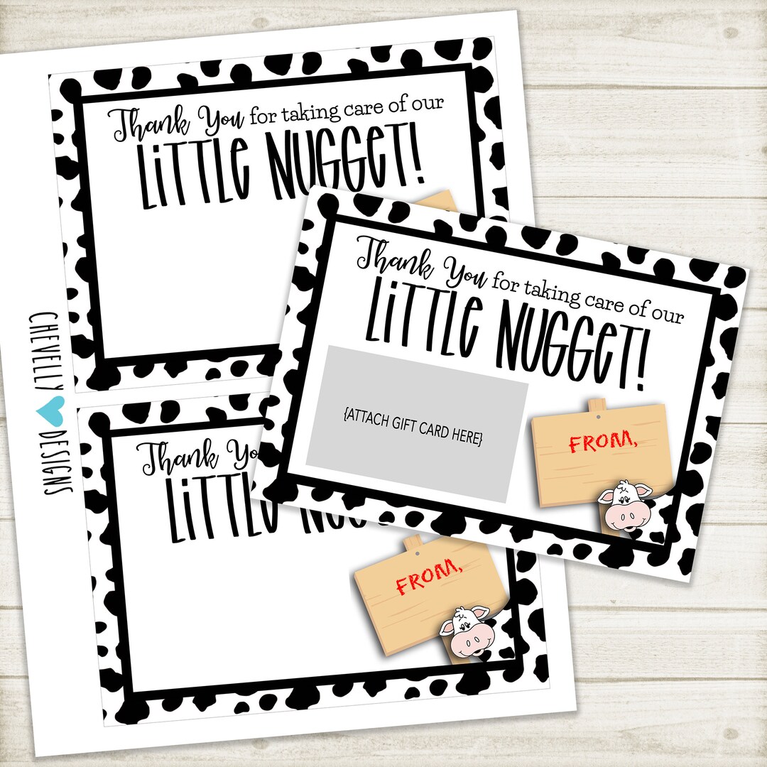 Printable 5x7 Gift Card Holder for Teacher Gift Thanks for Taking Care ...