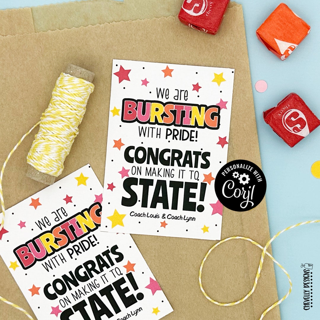 EDITABLE Bursting With Appreciation Starburst Gift Tags - Etsy