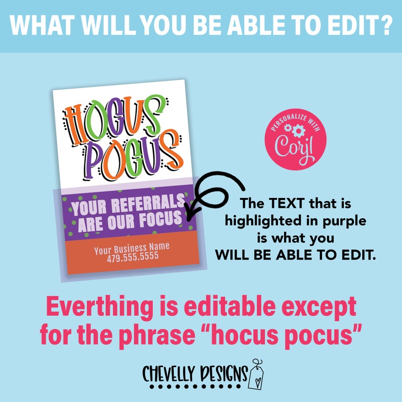 EDITABLE Hocus Pocus Your Referrals Are Our Focus Gift Tags - Etsy