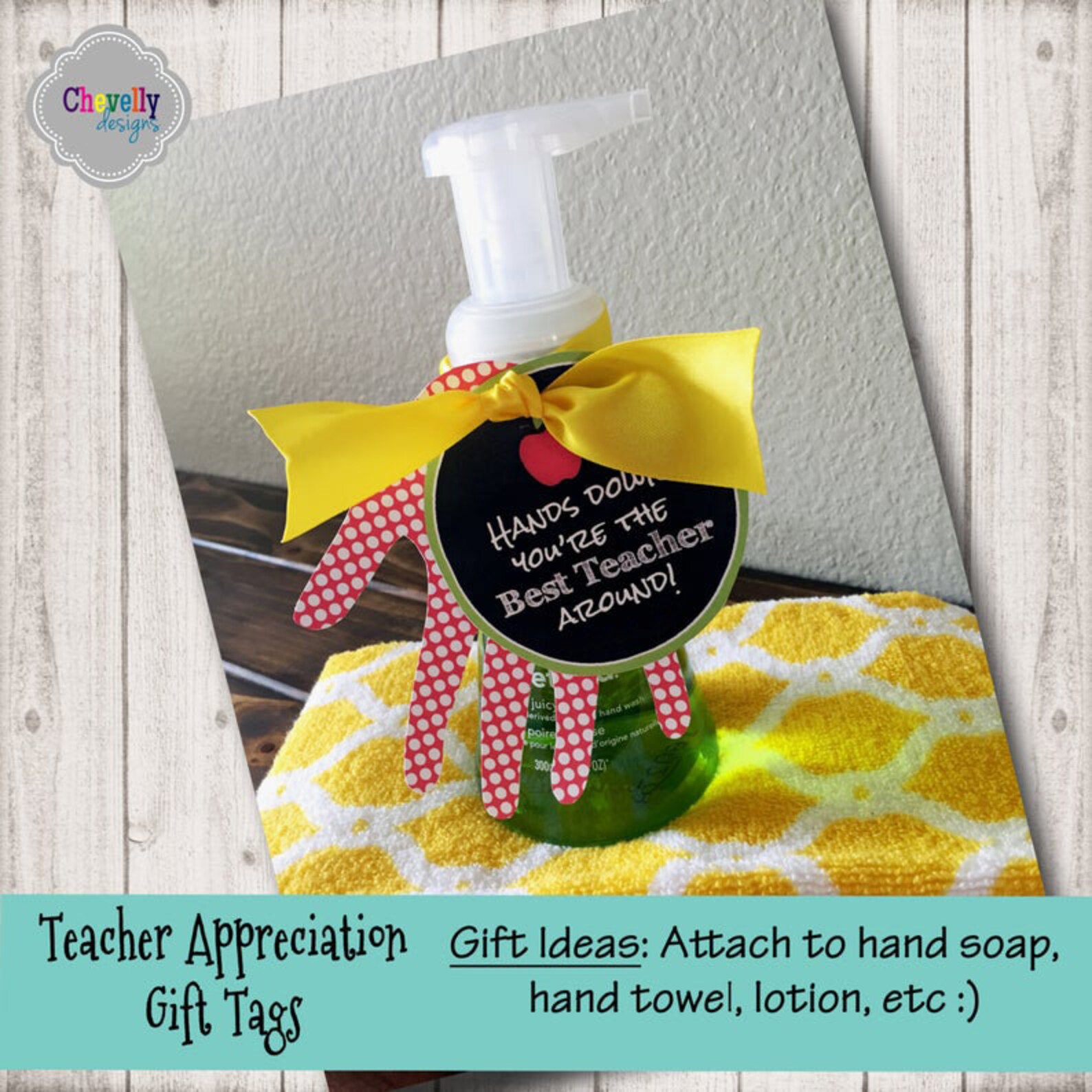 Teacher Appreciation Gift Tag Printable – Hands Down Best Teacher ...