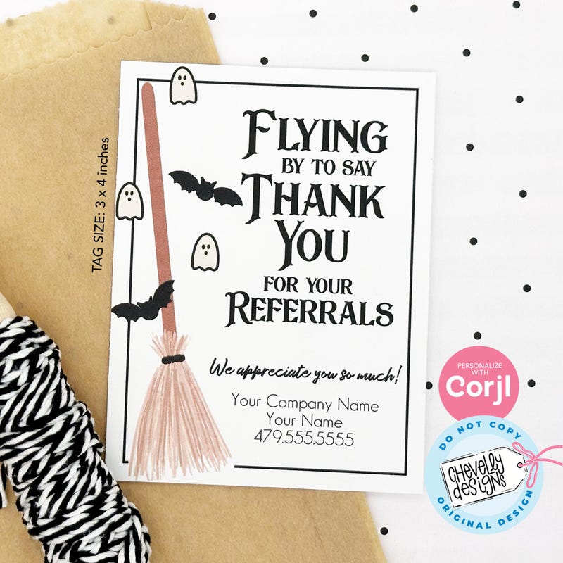 Thank You Halloween Tags - Etsy
