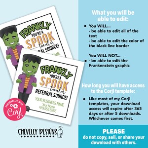 Editable - Frankly, You're a Spook-tacular Referral Source - Business ...