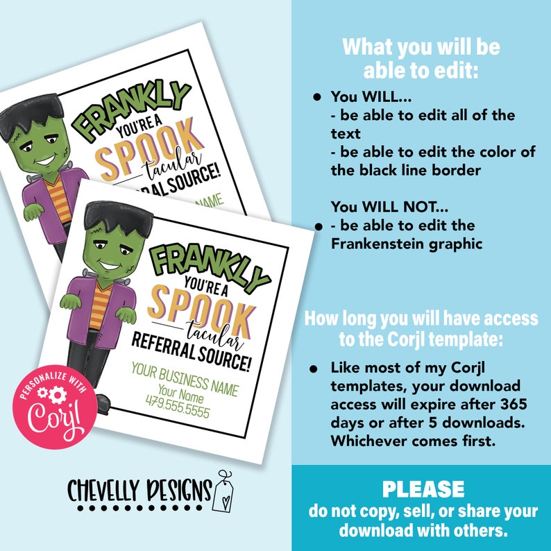 Editable - Frankly, You're a Spook-tacular Referral Source - Business ...