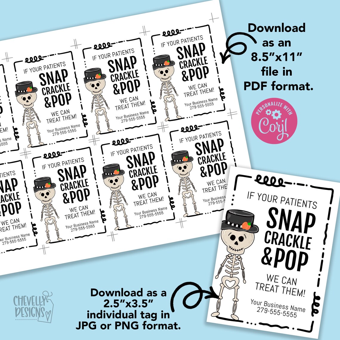 Editable - If Your Patients Snap Crackle and Pop - Business Referral ...