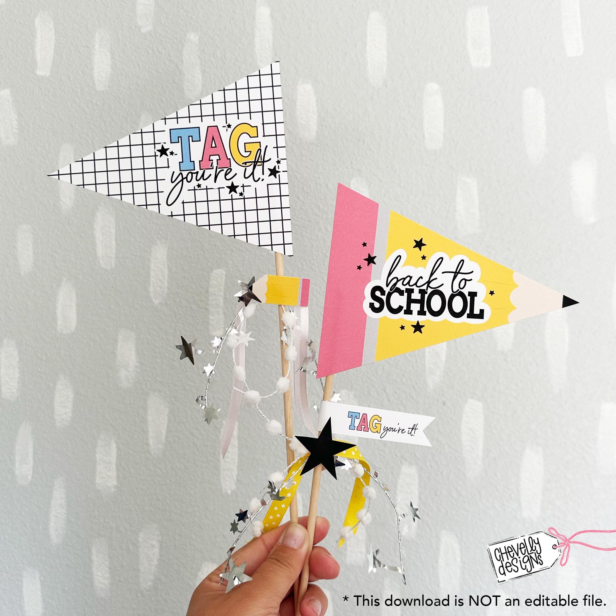 Printable Back to School Gift Bundle | Gift Tags, Pen Holders & Pennant ...