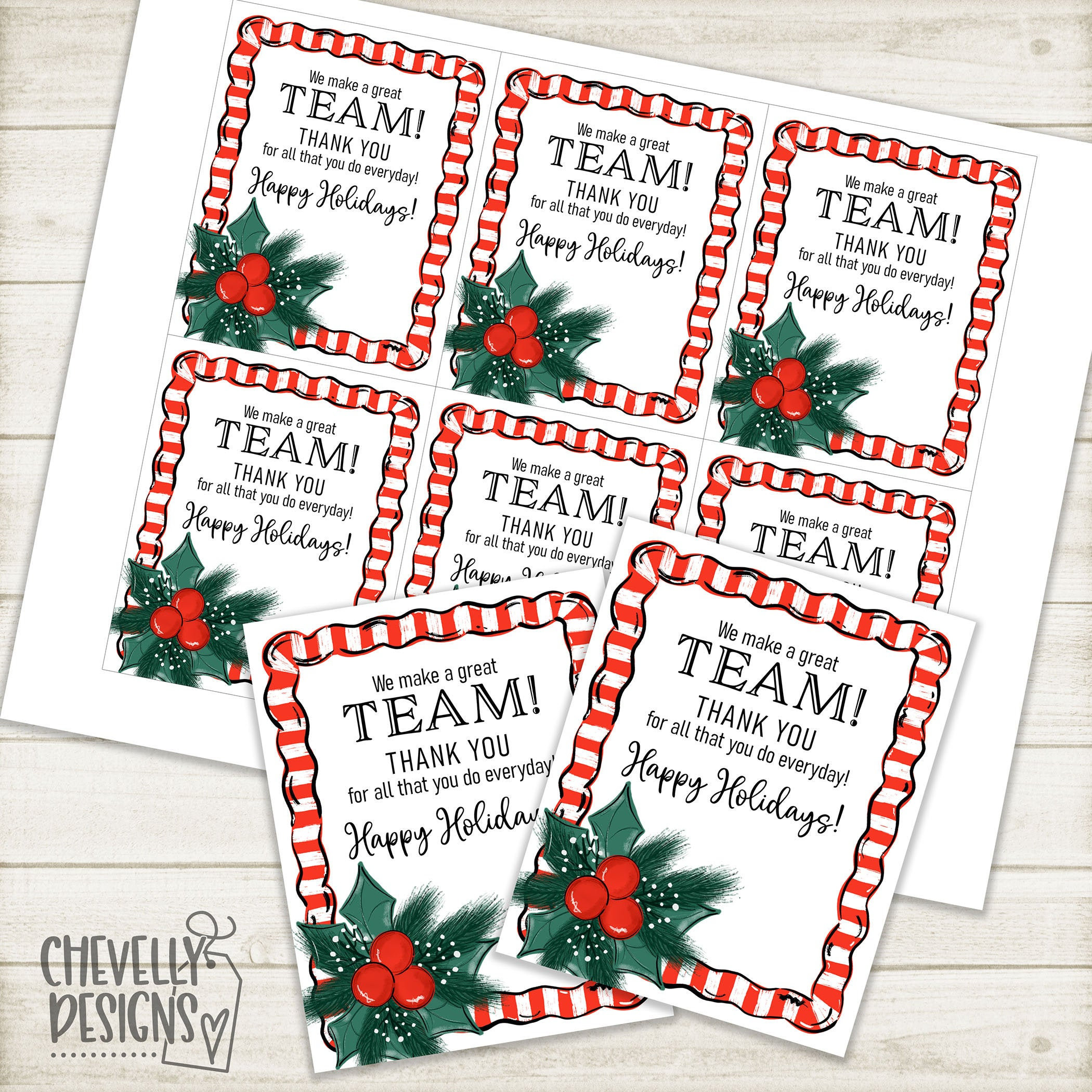 Printable Christmas Gift Tags We Make a Great Team - Etsy