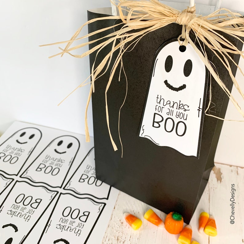 Printable Thanks for All You BOO Ghost Gift Tags for - Etsy
