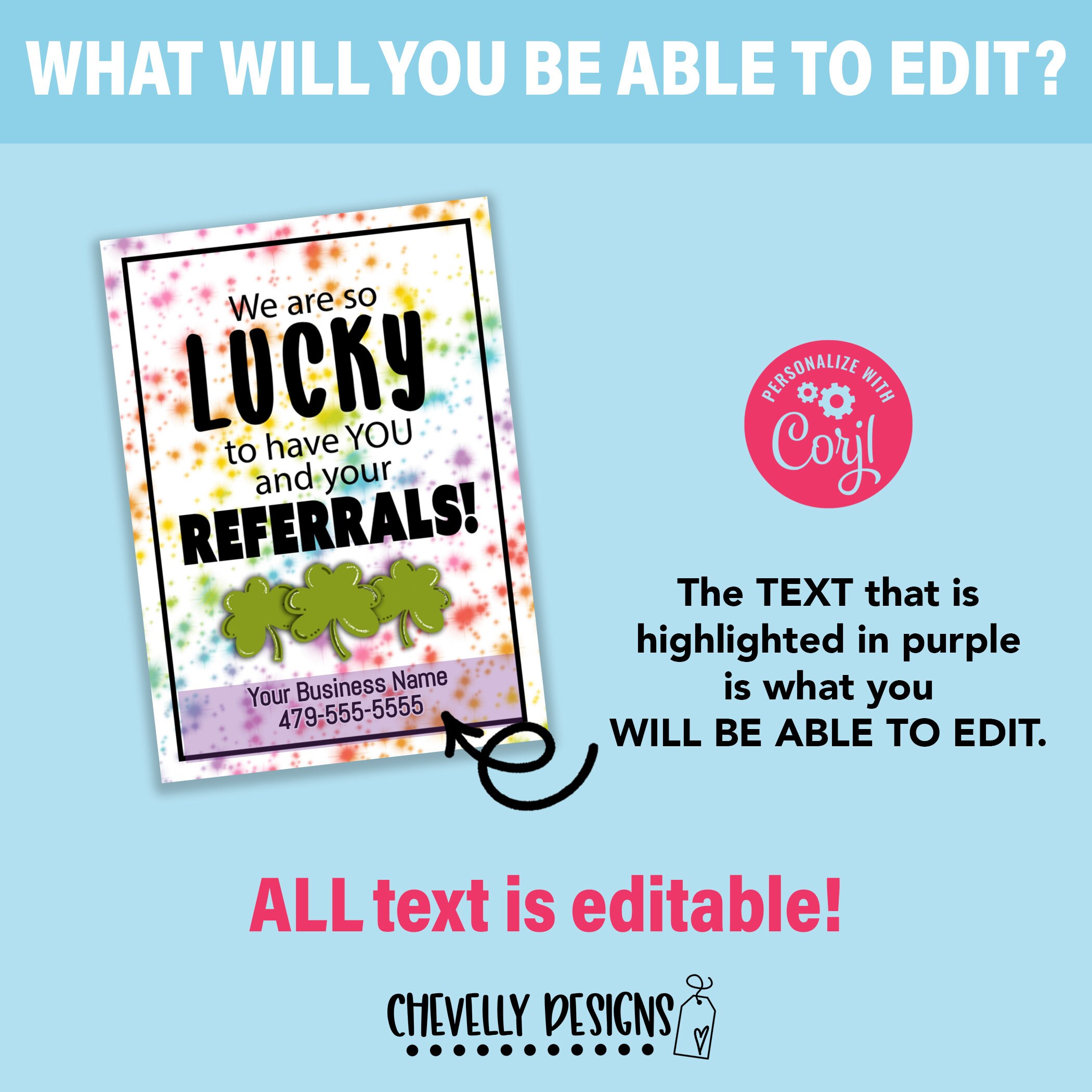 Editable - We Are so Lucky to Have You - Referral Gift Tags - Printable ...