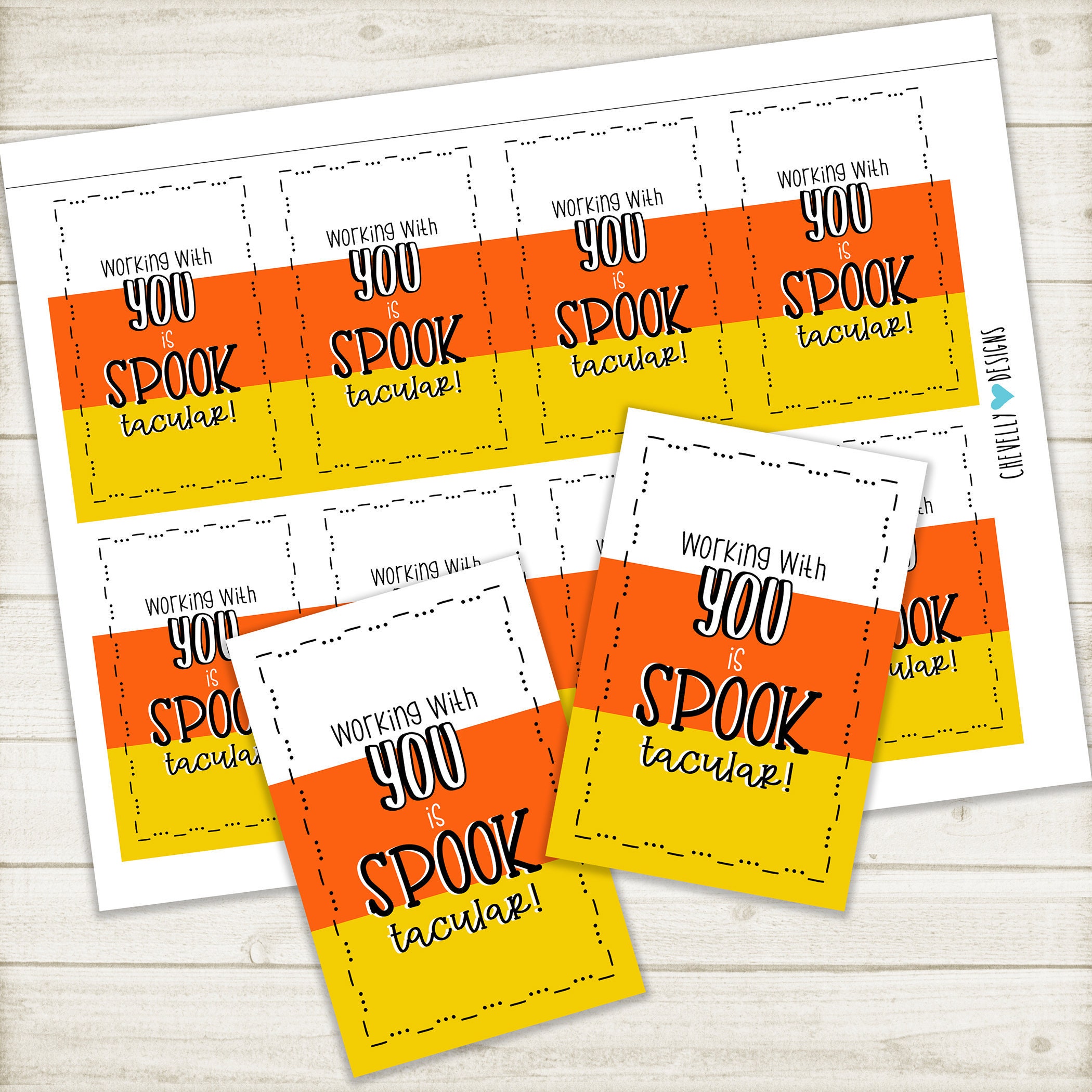 Instant Digital Download - Printable Candy Corn Gift Tags for Halloween ...