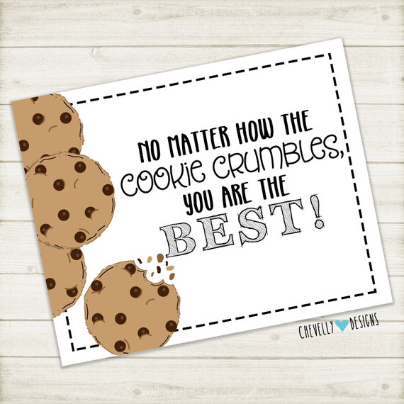 Cookie Appreciation Printable Sign 8x10 Digital File | Etsy