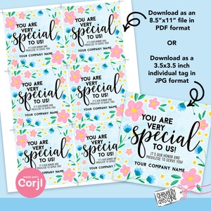 EDITABLE - You Are Special to Us - Client Appreciation - Referral ...