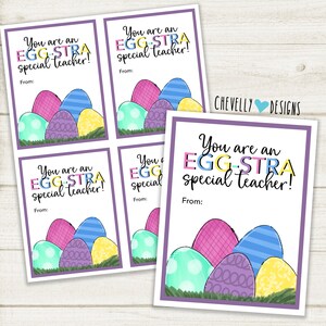 Eggstra Special Teacher Easter Gift Tags Printable - Etsy