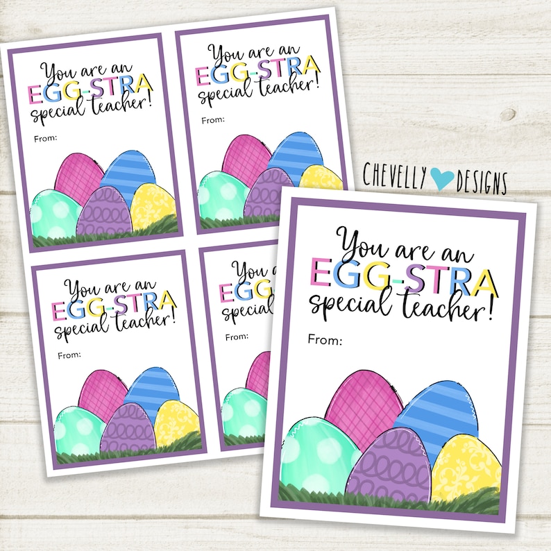 Eggstra Special Teacher Easter Gift Tags Printable - Etsy