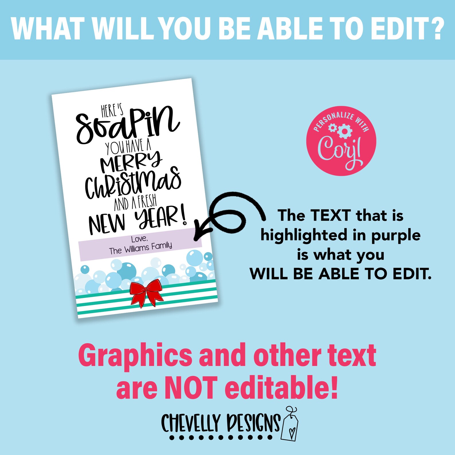 Editable - Soapin You Have a Merry Christmas and Fresh New Year - Soap ...