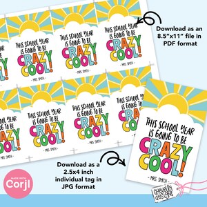 Editable Back to School Student Gift Tags - This School Year is Going ...