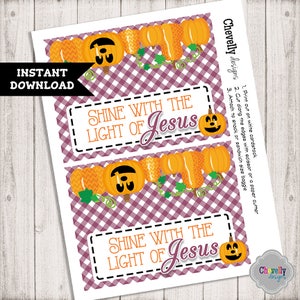INSTANT DOWNLOAD Shine With the Light of Jesus Halloween - Etsy