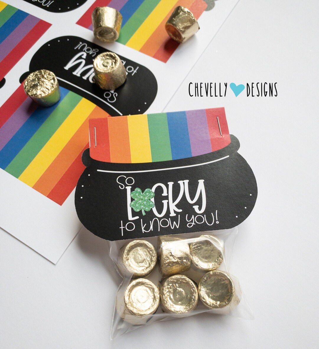 So Lucky to Know You St. Patricks Day Bag Toppers Printable Instant ...