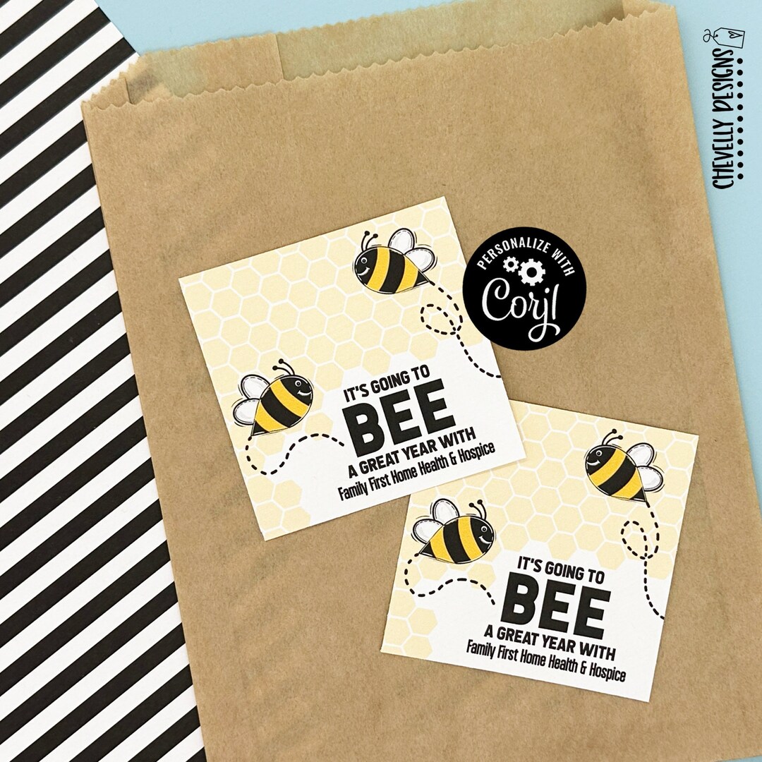 EDITABLE It's Going to Bee a Great Year Referral Gift Tags Printable ...