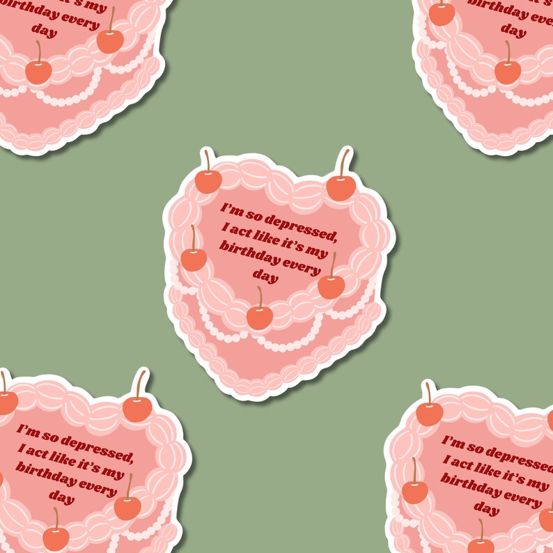 TTPD i Can Do It With A Broken Heart Coquette Cake Sticker Taylor Swift ...