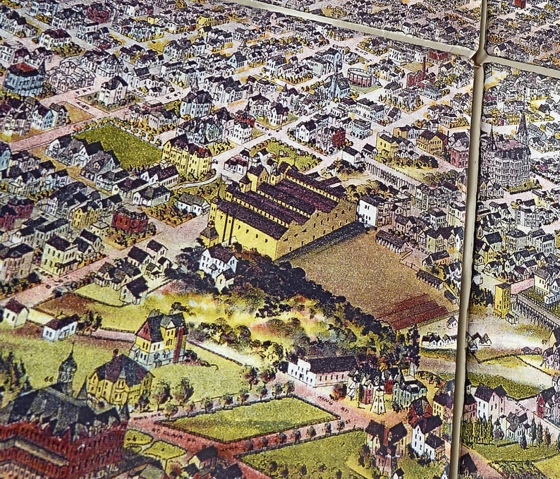 Antique Map of Portland Oregon Ceramic Tile Mural Unique | Etsy