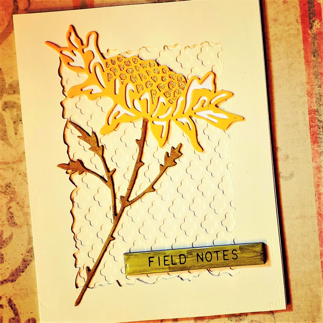 Flower Field Notes Card - Etsy