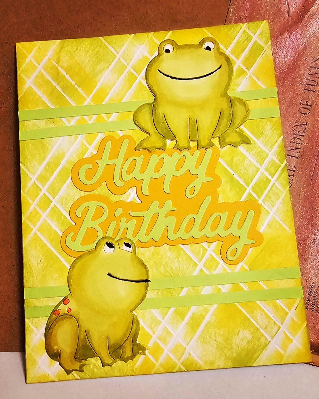 Happy Birthday Frogs Card - Etsy