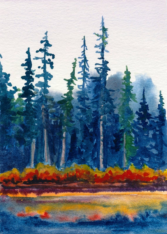 Pine Tree Paintings Abstract