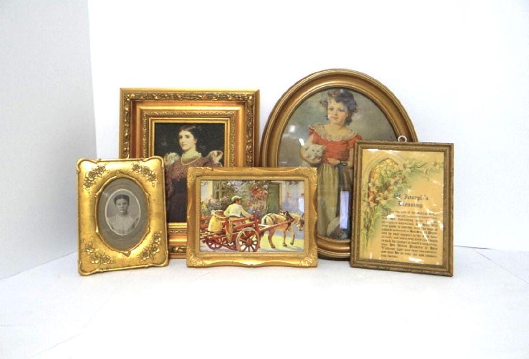 5 Gold Gallery Wall Frames Ornate Wall Frames Wedding Photo Picture ...
